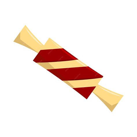 Premium Vector Rectangular Shaped Candy In Striped Package Holiday Treats And Sweets Flat