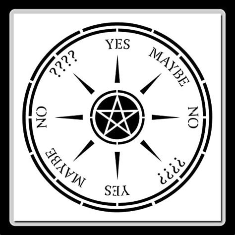 12x12 Spirit Pendulum Board Stencil With Pentagram Star Center