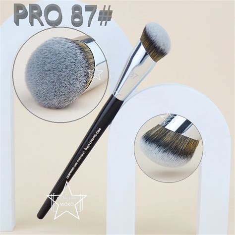 87 프로 페이스 크림 버핑 메이크업 브러쉬 앵글 파운데이션 브러쉬 전문 브랜드 리퀴드 블러쉬 파운데이션 브러쉬 메이크업 도구