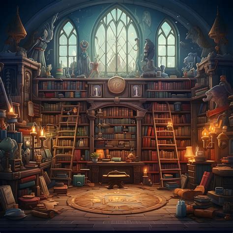 Premium Photo Word Wizards Library Pop Up Ui Linguistic Challenges