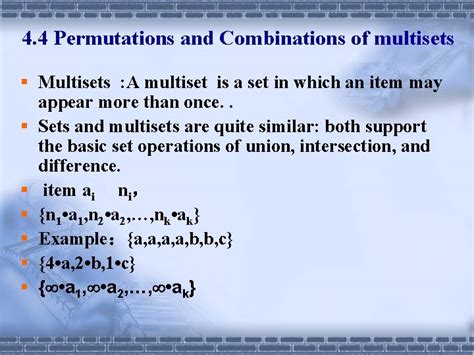 4 4 Permutations And Combinations Of Multisets Multisets