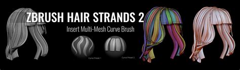 Zbrush Hair Strands 2 IMM Curve FlippedNormals