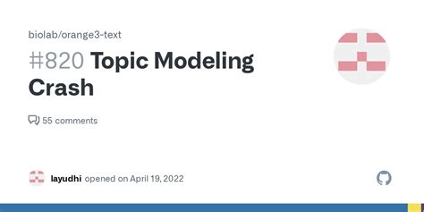 Topic Modeling Crash Issue Biolab Orange Text Github