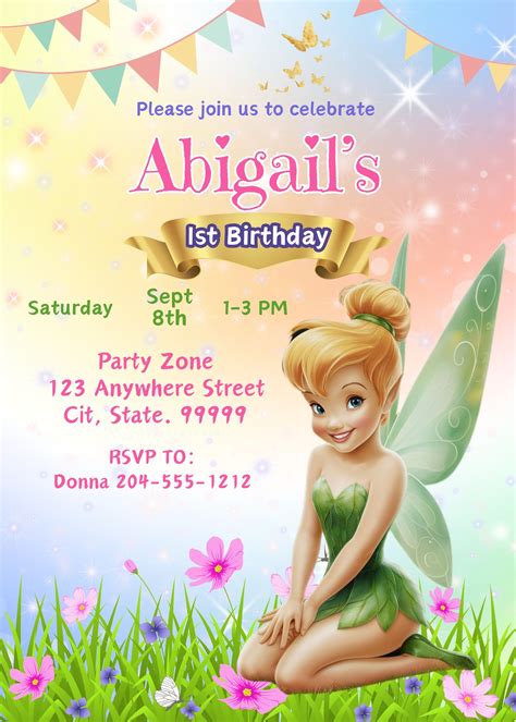 Tinkerbell Invitation Template