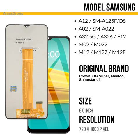 Jual Lcd Ts Samsung Galaxy A12 A02 M12 M02 Sm A125 Sm A022 Sm