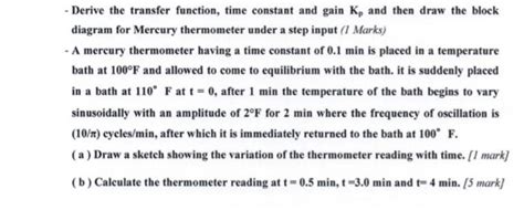 Solved Derive The Transfer Function Time Constant And Chegg Com