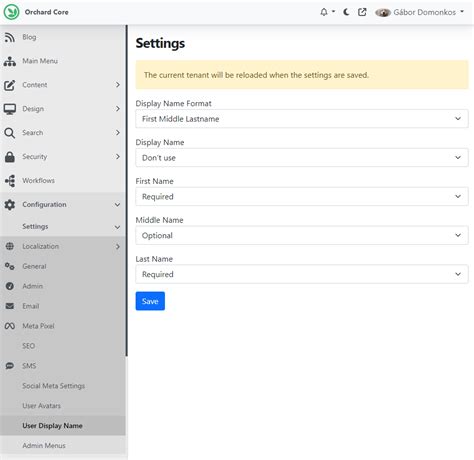 Orchard Core 17 Customizable User Display Name Orchard Dojo