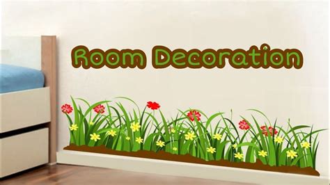 Diy Wall Painting Room Decoration Idea Grass Flower Wall Drawing