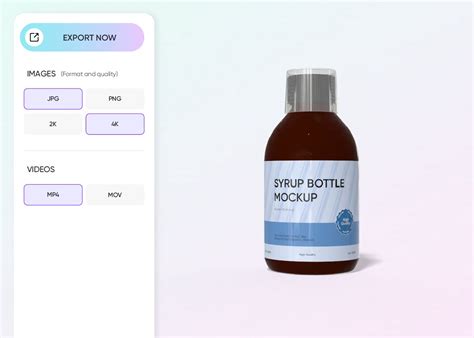 Syrup Bottle Mockup Free Design Online