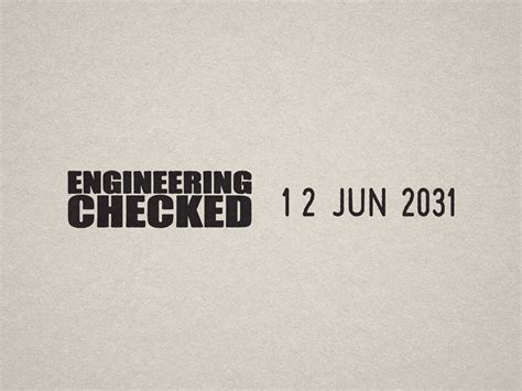 Engineering Checked Side By Side Date Stamp Stamp Lab