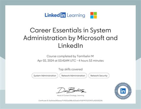 Tamilselvi M On Linkedin Certificate Of Completion