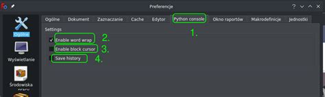 Freecad → Edit → Preferences → General Python Console · Issue