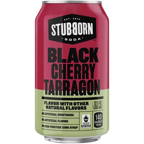 Stubborn Soda Black Cherry Terragon Soda 12 Fl Oz Delivery Or Pickup