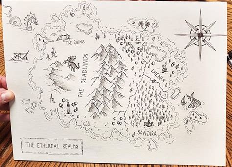 First Handdrawn Fantasy Map A Lot Of Fun Cant Wait To Try Another