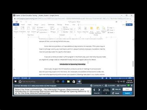 Demo Word Exercise Selecting Non Contiguous Text Youtube