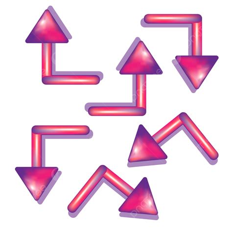 Set Of Simple Gradient Color Arrow Vector Arrow Gradient Color Icon