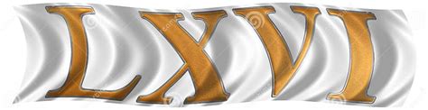 In The Wind Fluttering The Flag With Roman Numeral Lxvi Sex Et Stock