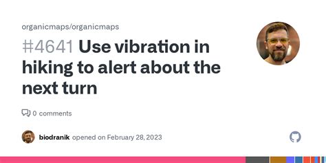 Use Vibration In Hiking To Alert About The Next Turn · Issue 4641