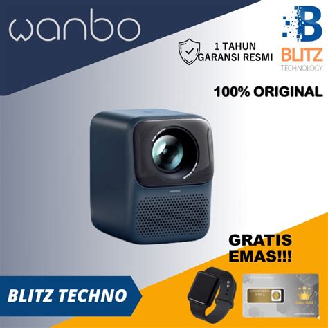 Jual Wanbo New T2 Max Projector 450 ANSI Lumens 1080P Decode 4K