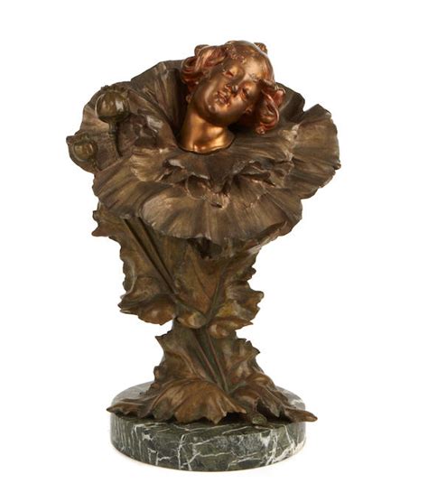 Bonhams A George Wagner Patinated Bronze Bust Of A Maiden