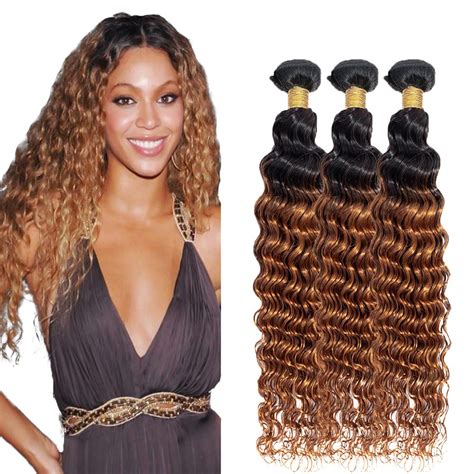 Ombre Deep Wave Bundles 1b30 Human Hair 3 Bundles 26 28