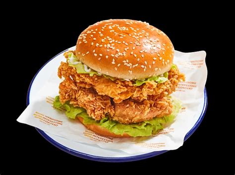 双层香辣鸡腿堡 花瓣网