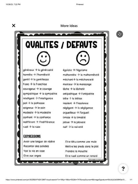 Qualités Et Défauts Pdf