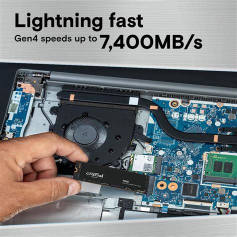 Crucial T500 1TB Gen4 NVMe M 2 Internal Gaming SSD With Heatsink Up To 7300MB S PlayStation 5