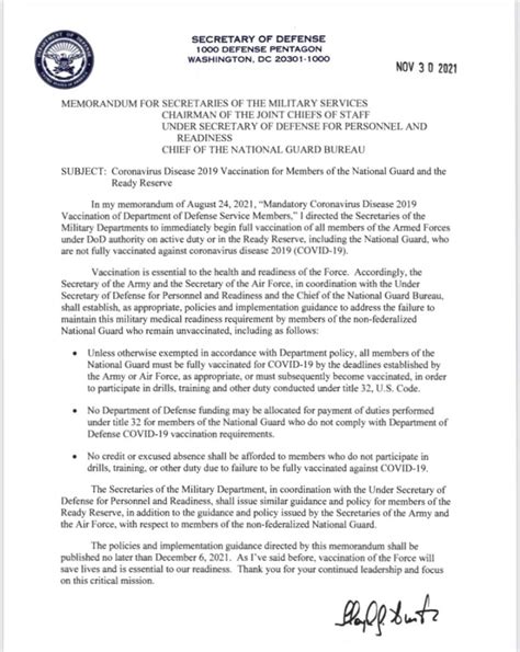 Unvaccinated Guardsmen Wont Be Able To Drill Or Draw Federal Pay