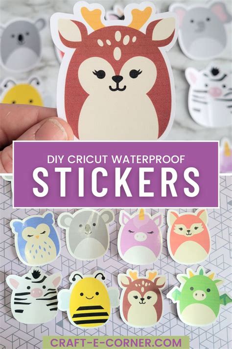 How To Make Waterproof Stickers Cricut Print Then Cut Sticker Tutor