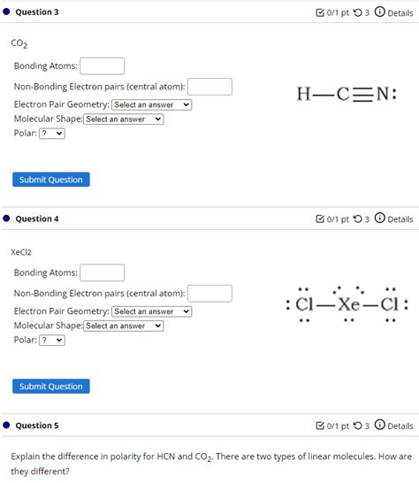 Solved Bonding Atoms Non Bonding Electron Pairs Central Chegg