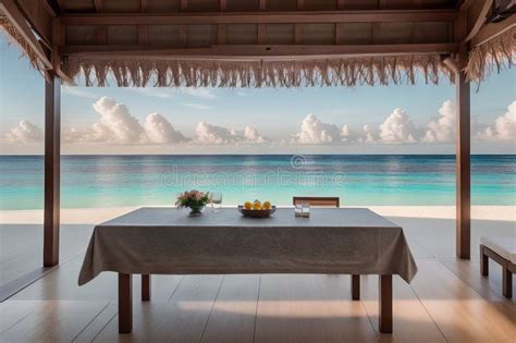Endless Horizons Meet Crystal Clear Waters In The Maldives Stock