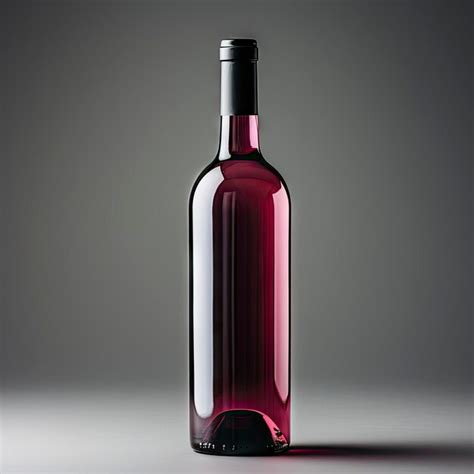 Premium Photo Red Wine Bottle And Glass On White Background