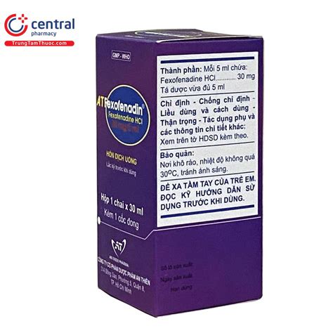 Thuốc At Fexofenadin Chai 30ml Có Tác Dụng Chống Dị ứng Hiệu Quả