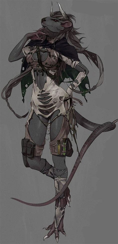 Rat King Dnd Rat Girl Art Skaven Female Fantasy Character Design