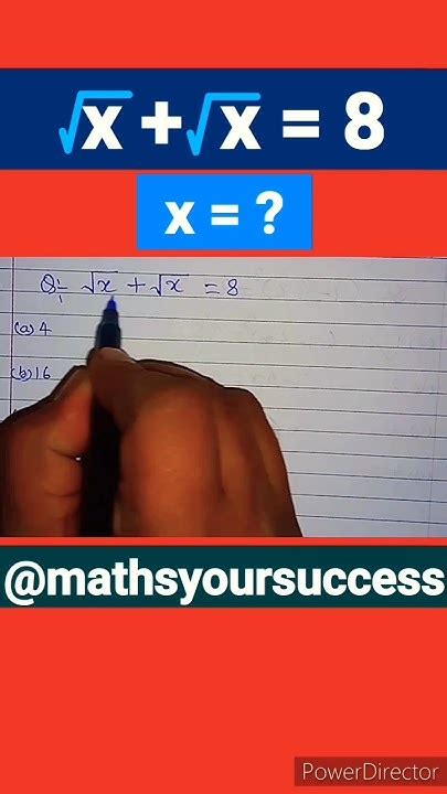 Squareroot Math Problem Maths Squareroot Shorts Youtube