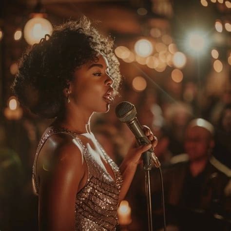 Free Singer Captivates Audience Image Singer Elegance Performance