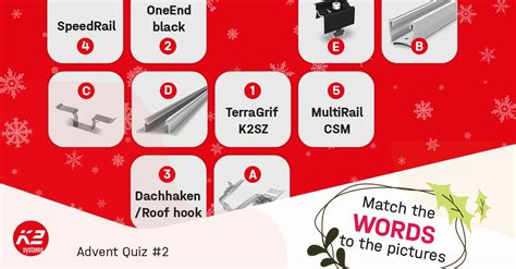 K2 Systems Gmbh On Linkedin 🎄 Test Your K2 Knowledge Five K2 Products