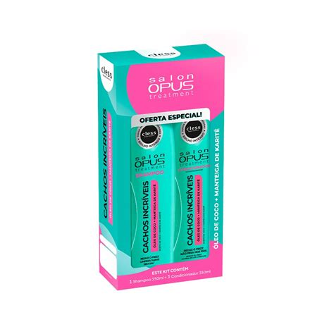 Kit Shampo Condicionador Salon Opus Cachos 350ml Cless Martins Atacado
