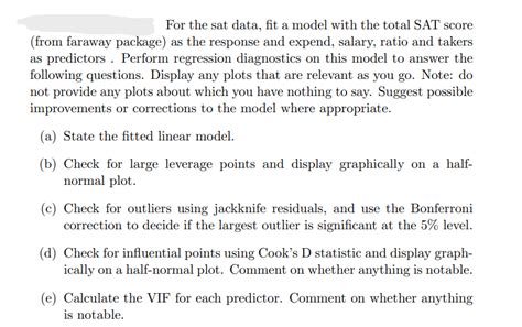 For The Sat Data Fit A Model With The Total Sat