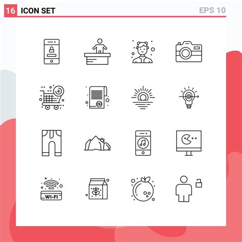 Set Of 16 Vector Outlines On Grid For Black Friday Photography Avatar