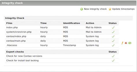 Integrity Check Contao Community Documentation