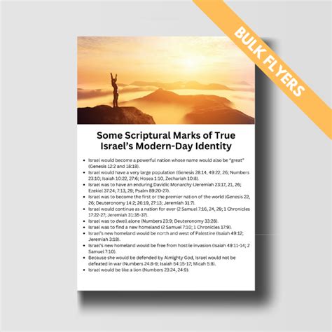 Some Scriptural Marks Bulk Flyers British Israel World Federation