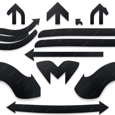 Stylized Arrow Icons Black And Turquoise Arrows Premium Ai Generated Image