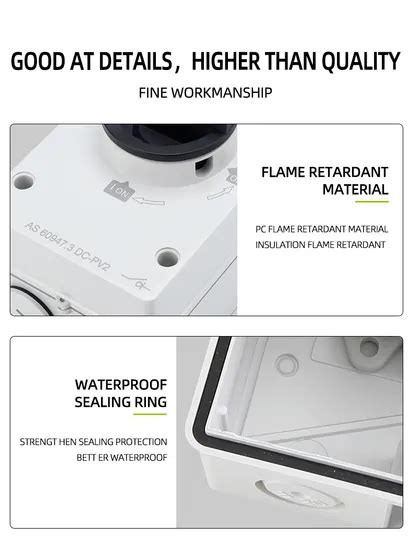 Moreday Waterproof Rotary 32a 1000v 1500v 3 Pole Panel Mount Pv Array