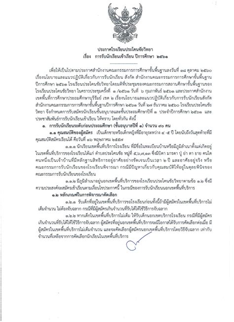 ประกาศรับสมัครนักเรียนชั้นอนุบาล โรงเรียนประโคนชัยวิทยา