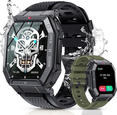 PODOEIL Relojes Inteligentes Militares Para Hombres Con Llamada