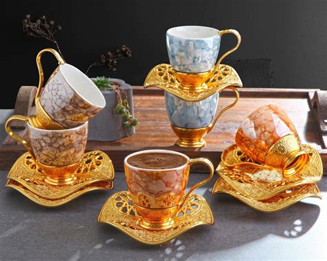 Turkish Coffee Cups Nisa Coffee Set Elite Turkish Bazaar