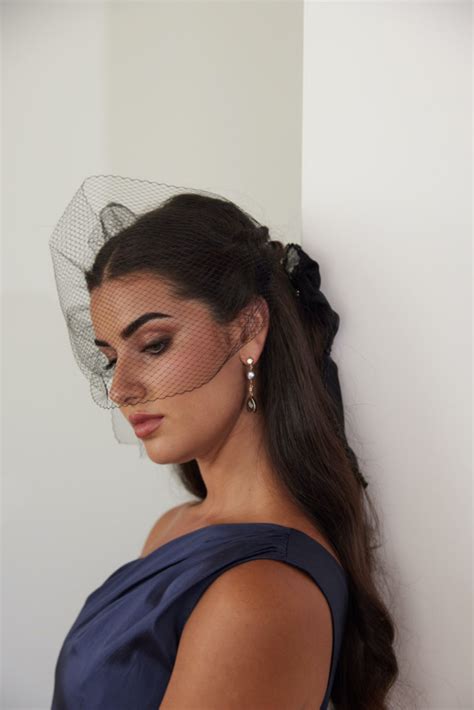 Shadow Black Birdcage Veil Tania Maras