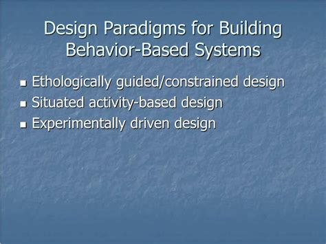 ppt introduction to behavior based robotics powerpoint presentation free download id 3853578